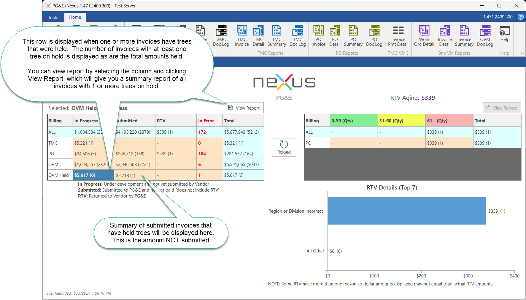 Hold Trees from Invoice