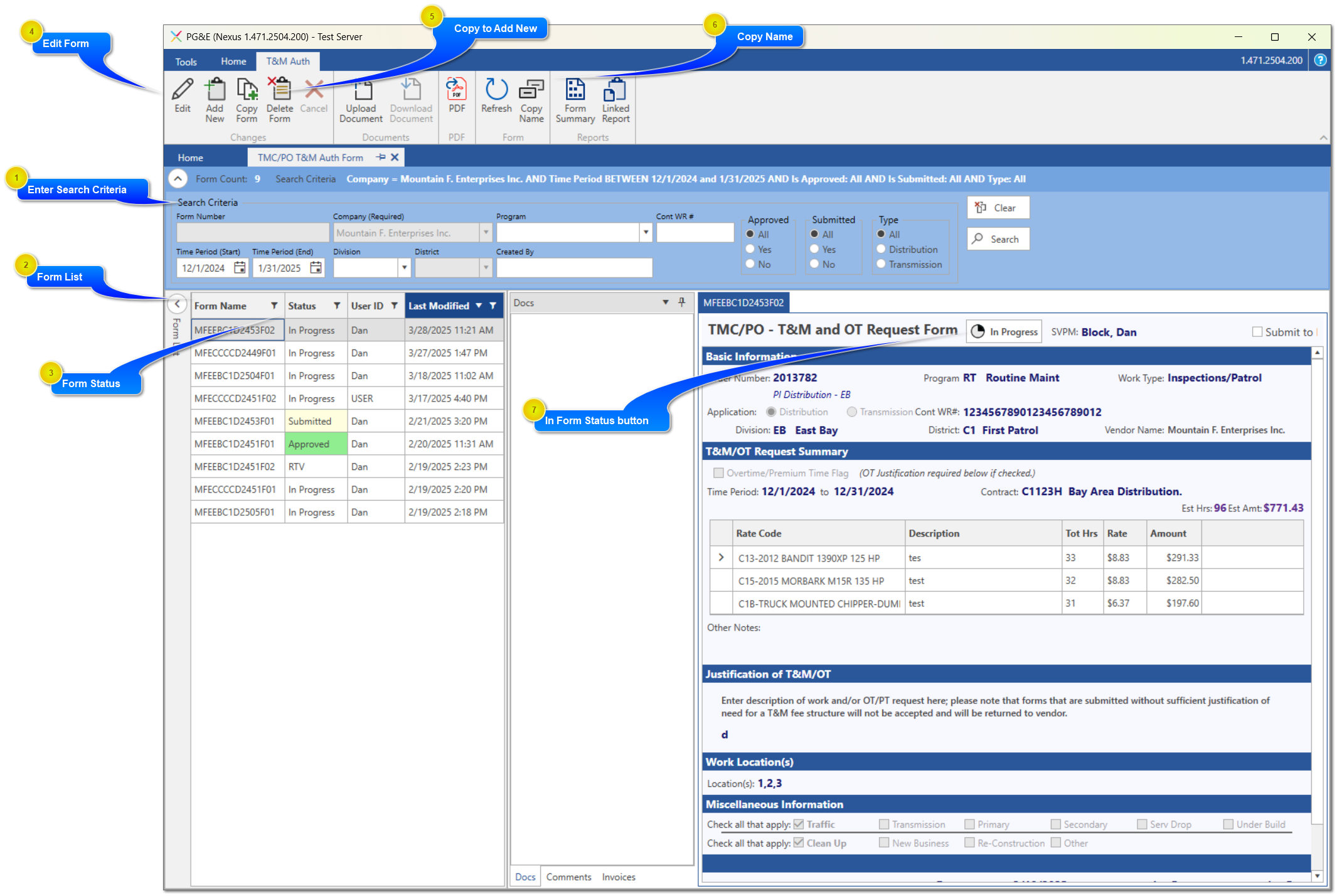 View/Edit/Copy_New for existing forms
